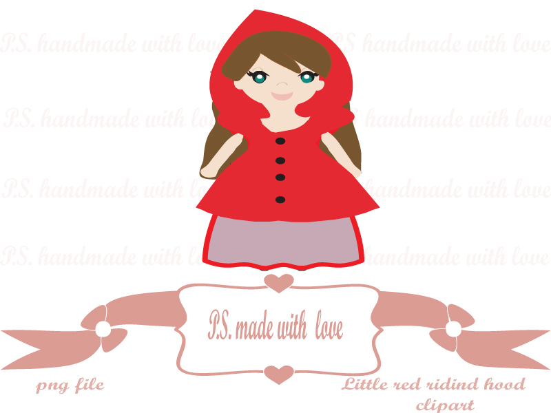 Little Red Riding Hood Digital Image-clipart on Luulla